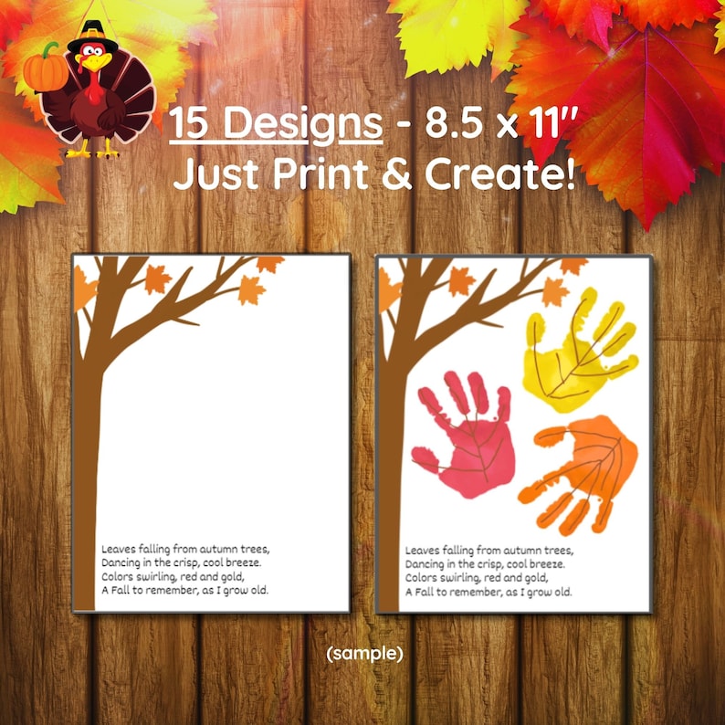 Thanksgiving Handprint Craft Bundle, Thanksgiving Art for Toddlers ...