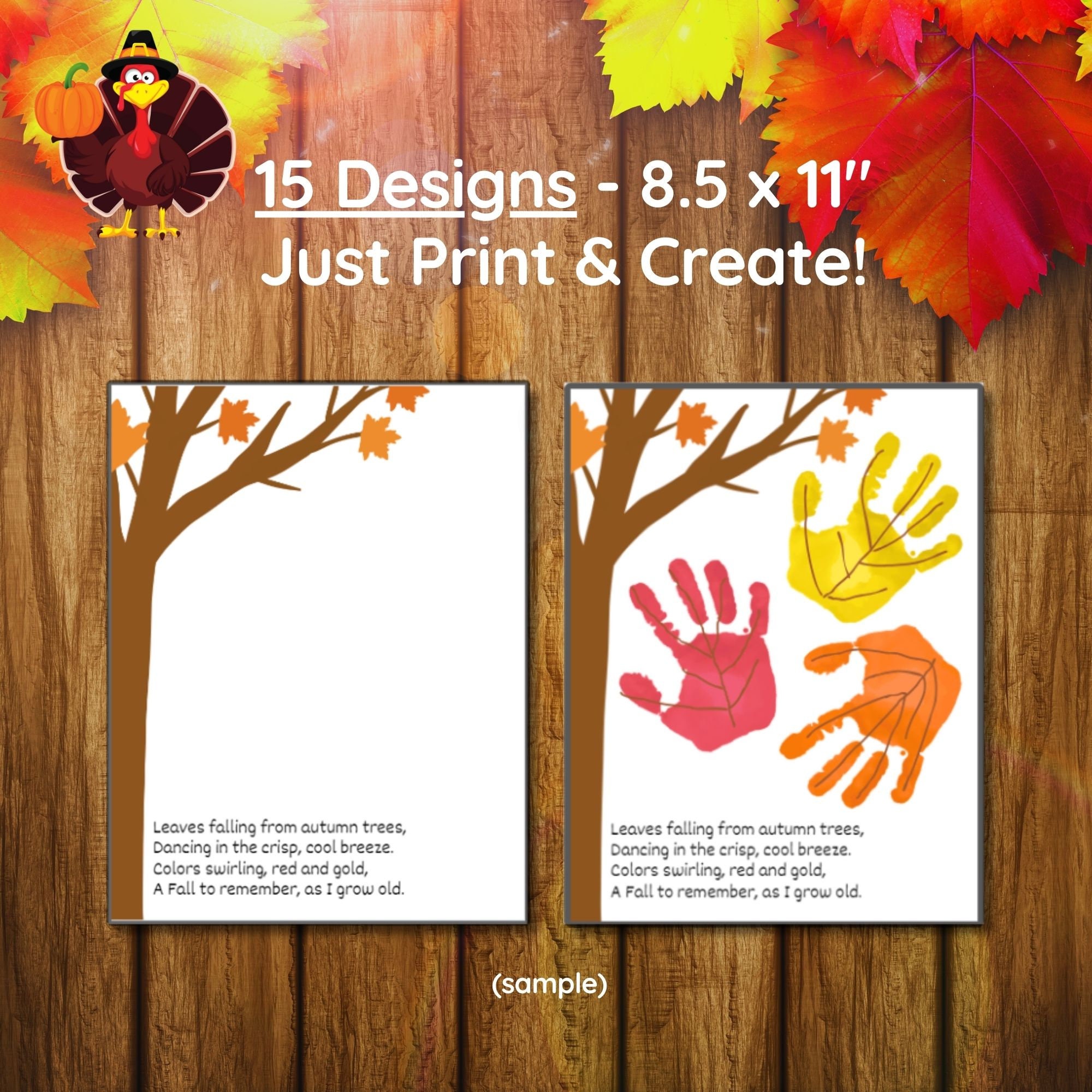 Thanksgiving Handprint Craft Bundle, Thanksgiving Art for Toddlers ...
