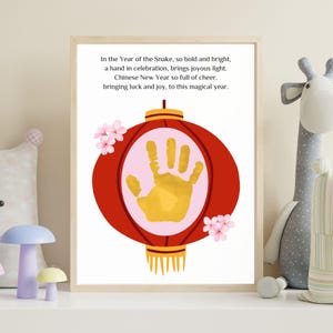 Chinese New Year Lantern Handprint Art, Preschool Craft, Toddler Craft ...