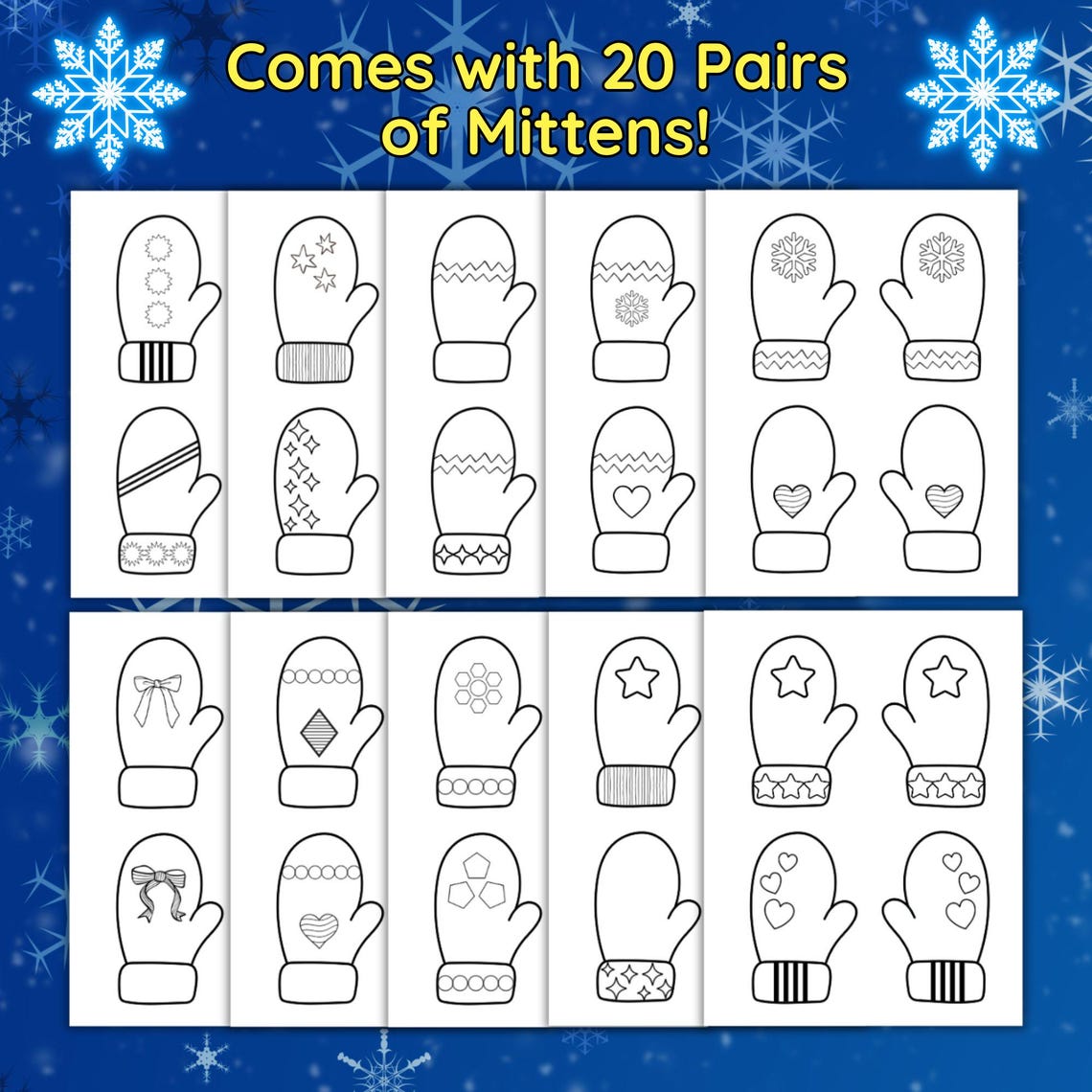 Mitten Match, Winter Preschool Printable, Toddler Activity, Matching ...
