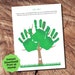 Handprint Art Tree Craft, Fathers Day Gift, Mothers Day Gift, Kids ...