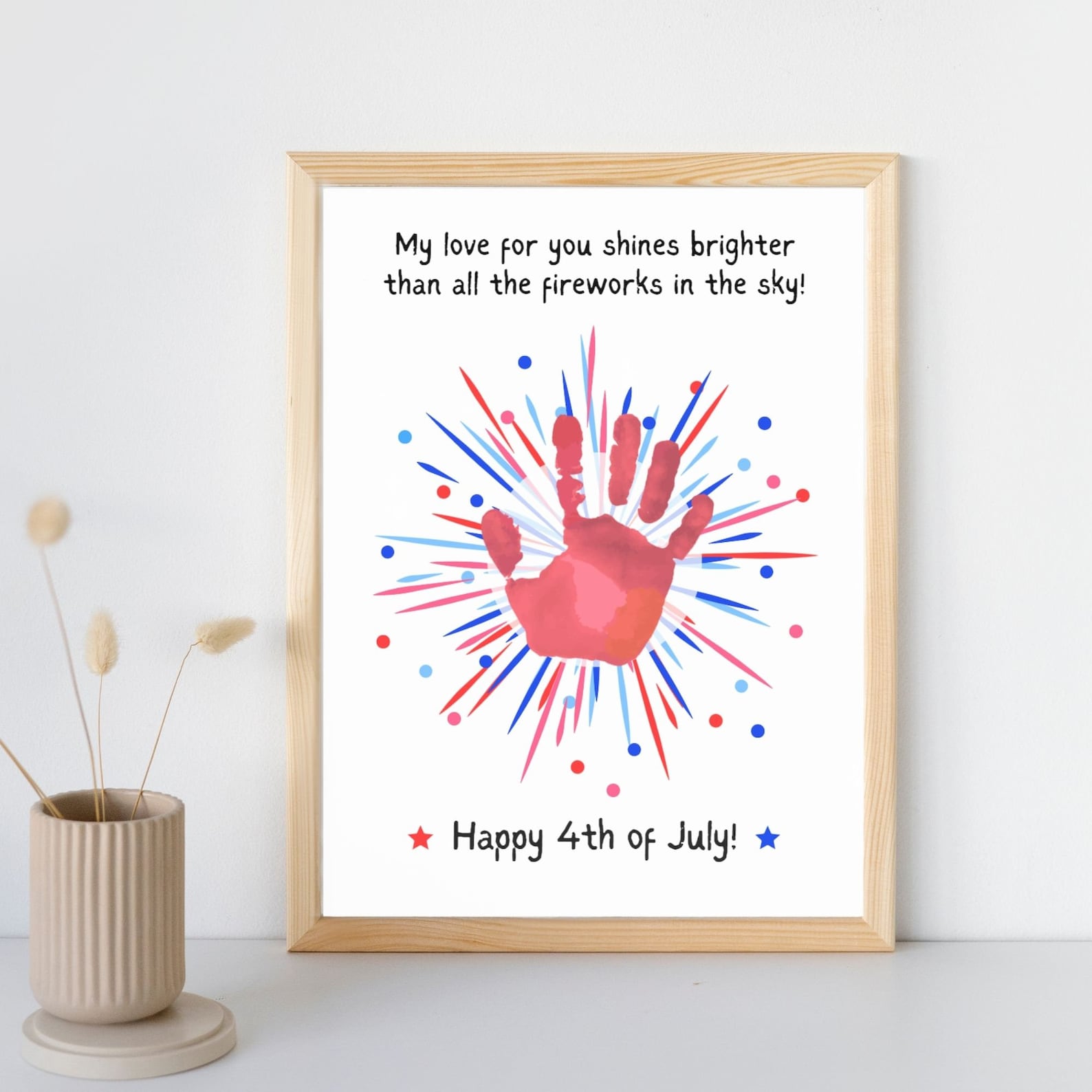 4th of July Firework Handprint Art, Fourth of July Craft, Classroom ...
