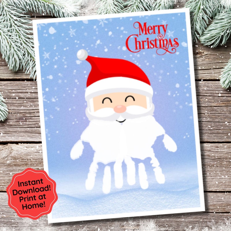 Santa Handprint - Etsy