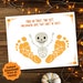 Halloween Footprint Craft, Baby's First Halloween, Handprint Art ...