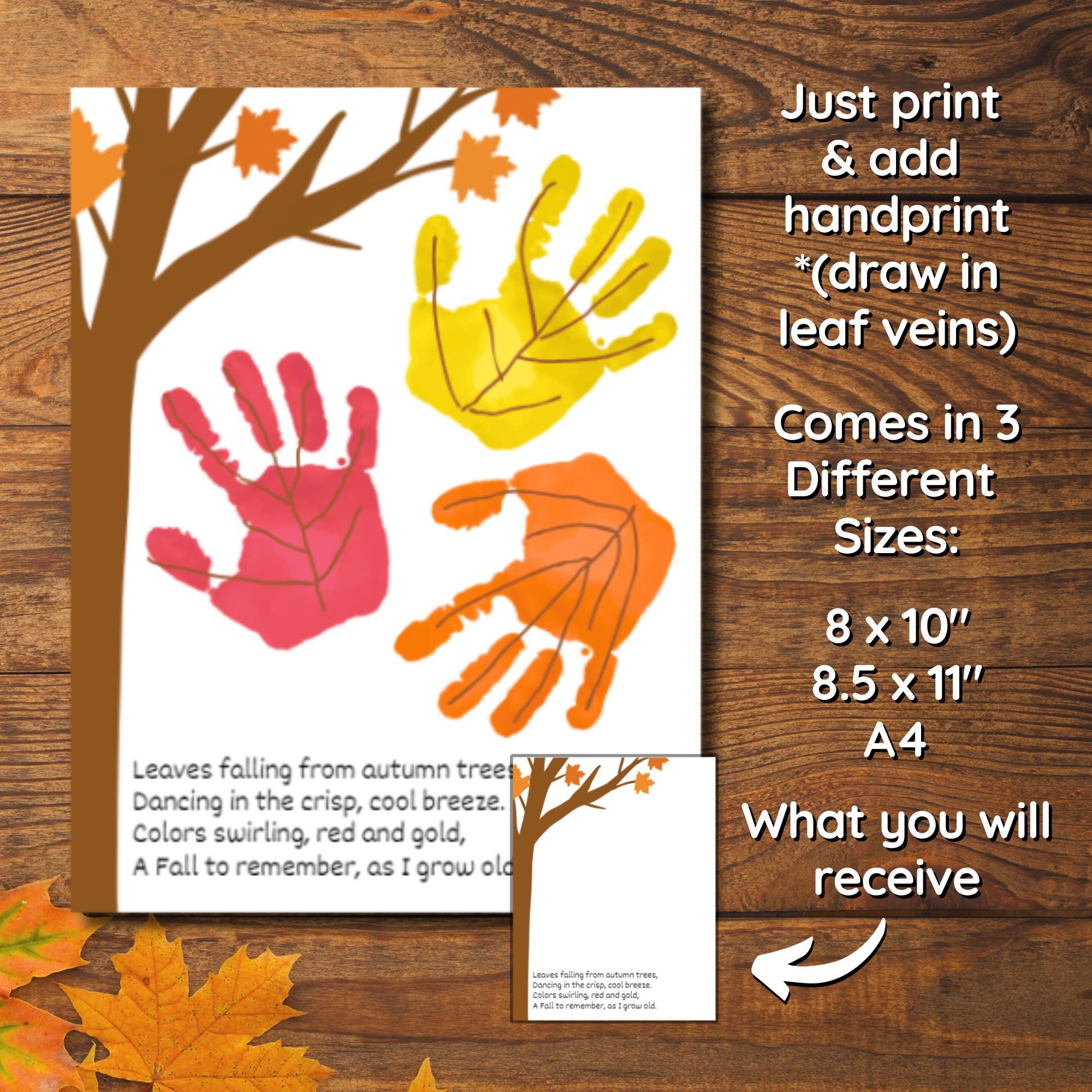 Falling Leaves Handprint Art, Preschool Crafts, Thanksgiving Crafts ...