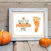 Pumpkin Pie Footprint Craft, Baby Footprint Art, Printable Keepsake ...
