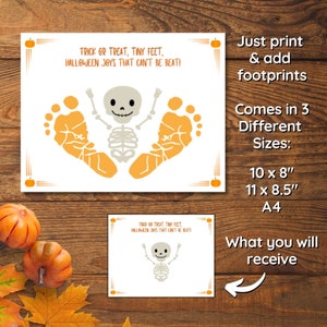 Halloween Footprint Craft, Baby's First Halloween, Handprint Art ...