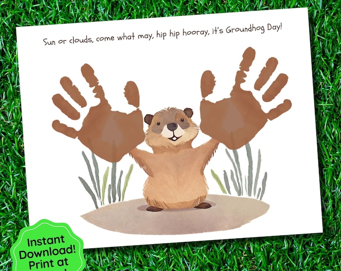 Groundhog Printable Craft| Scissor Skills Activity| Build A Groundhog ...