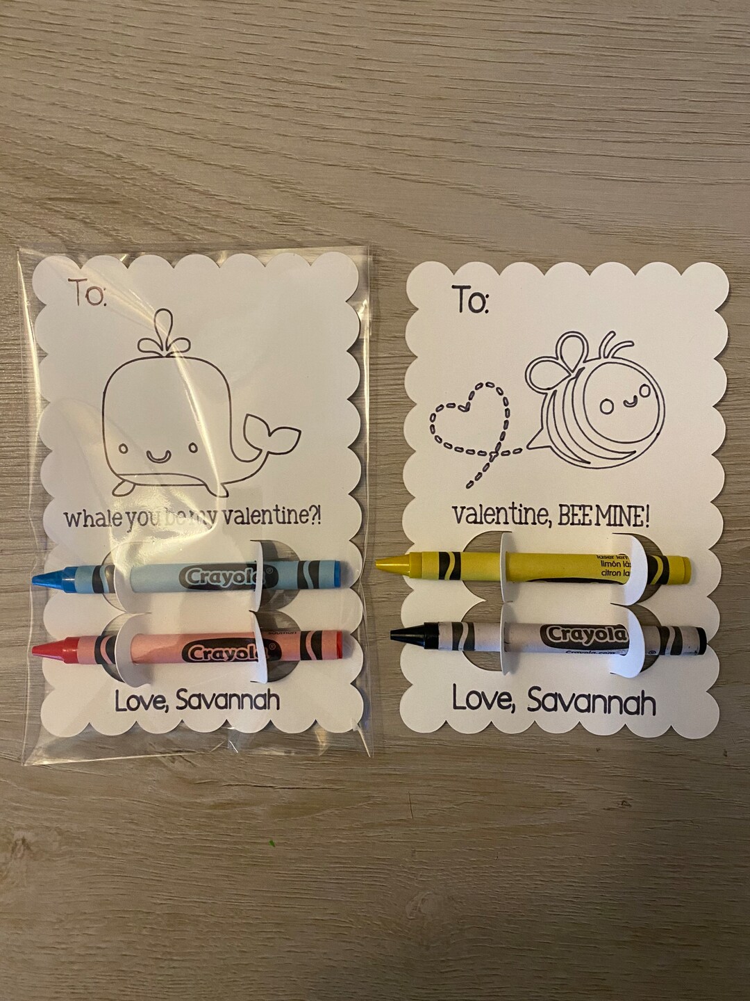 Animal Valentine Coloring Cards - Etsy