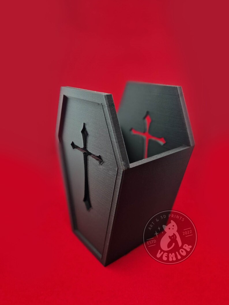 Coffin Brush Holder // Pencil Holder // Gothic Halloween - Etsy