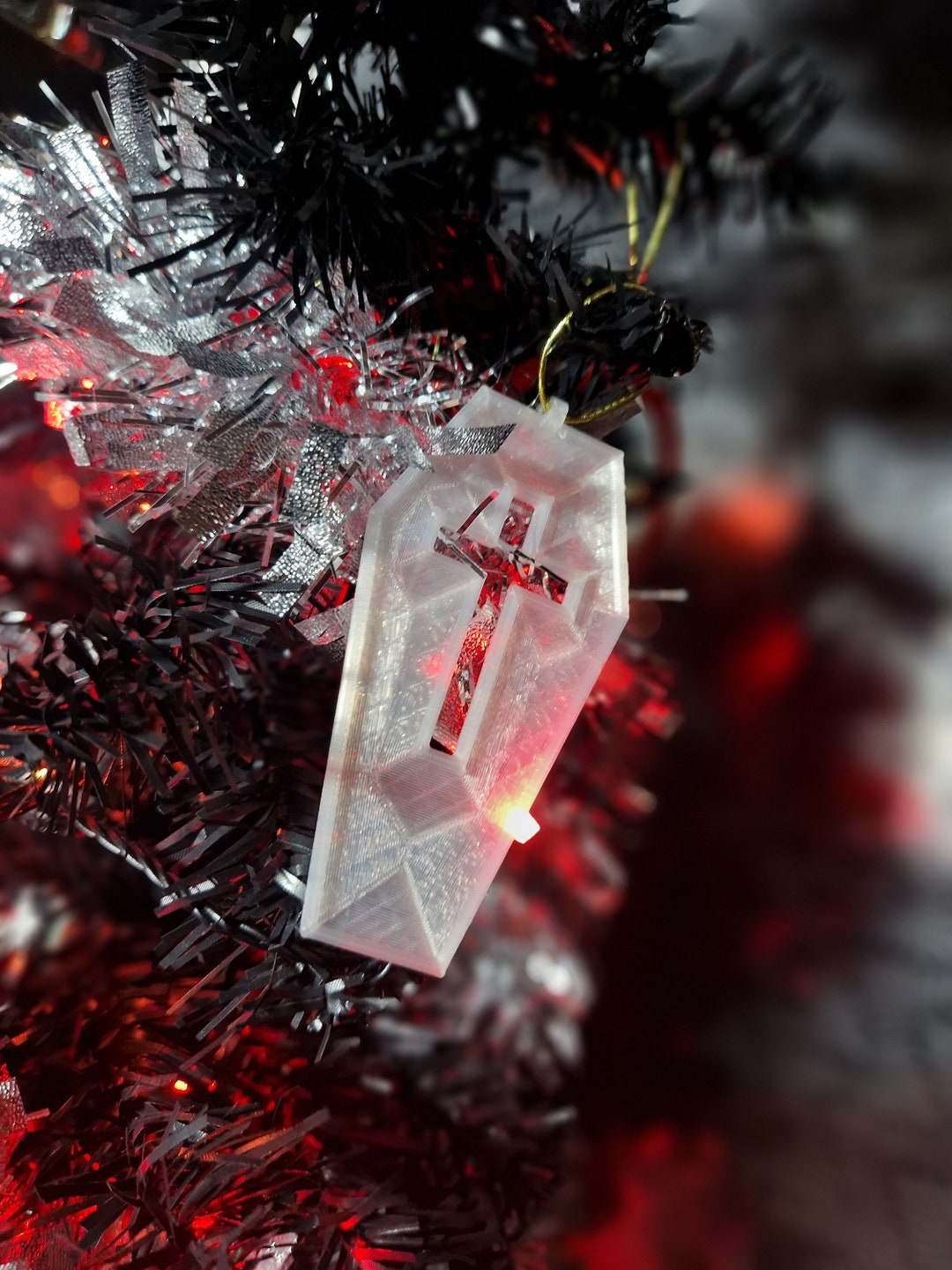 3D Coffin Christmas Tree Ornament // Gothic Hexmas Halloween Yule ...