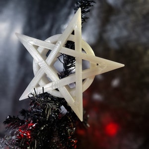 3D Pentagram Christmas Tree Topper // Gothic Hexmas Halloween Yule ...