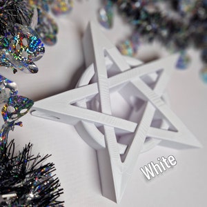 3D Pentagram Christmas Tree Topper // Gothic Hexmas Halloween Yule ...