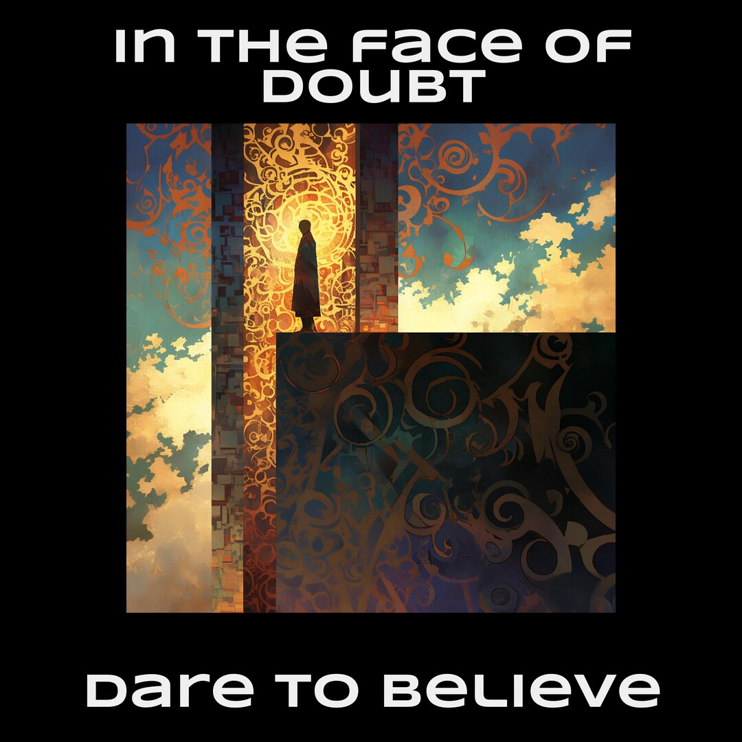 Motivational Quote Canvas Wall Art, in the Face of Doubt Dare to ...