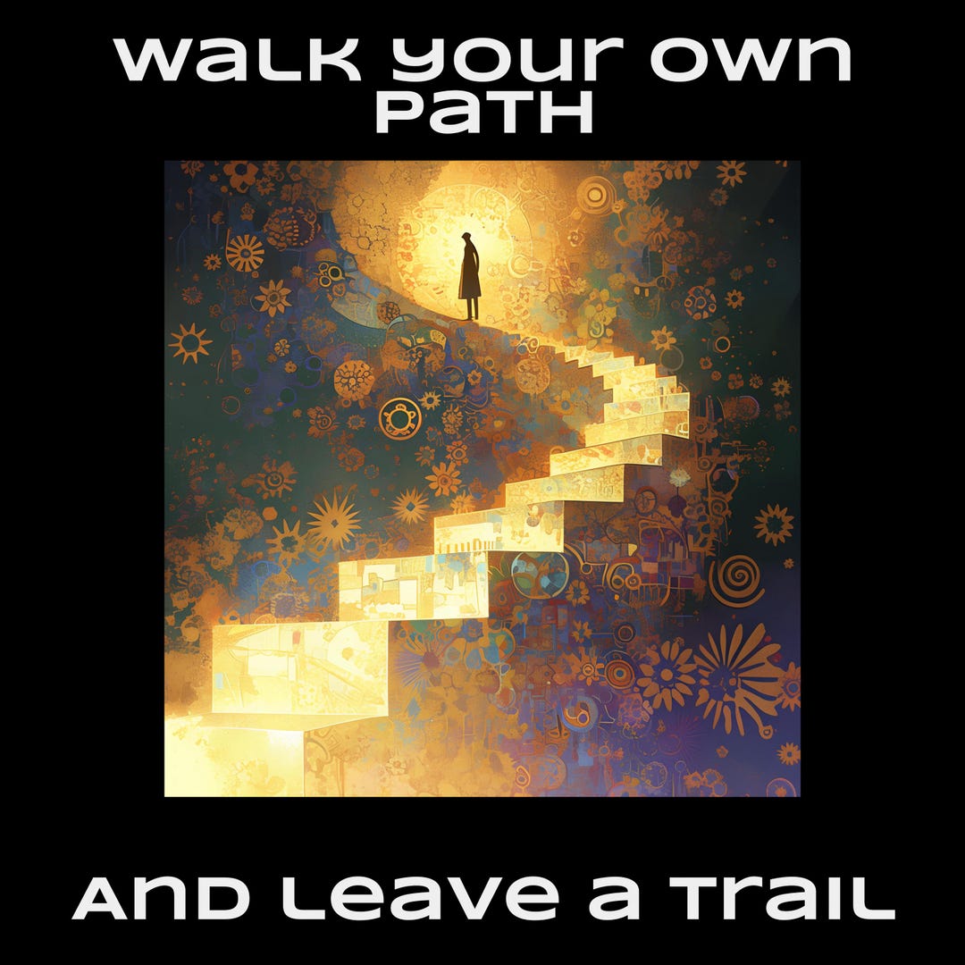 Walk Your Own Path and Leave a Trail Motivational Quote Canvas, 14x14 ...