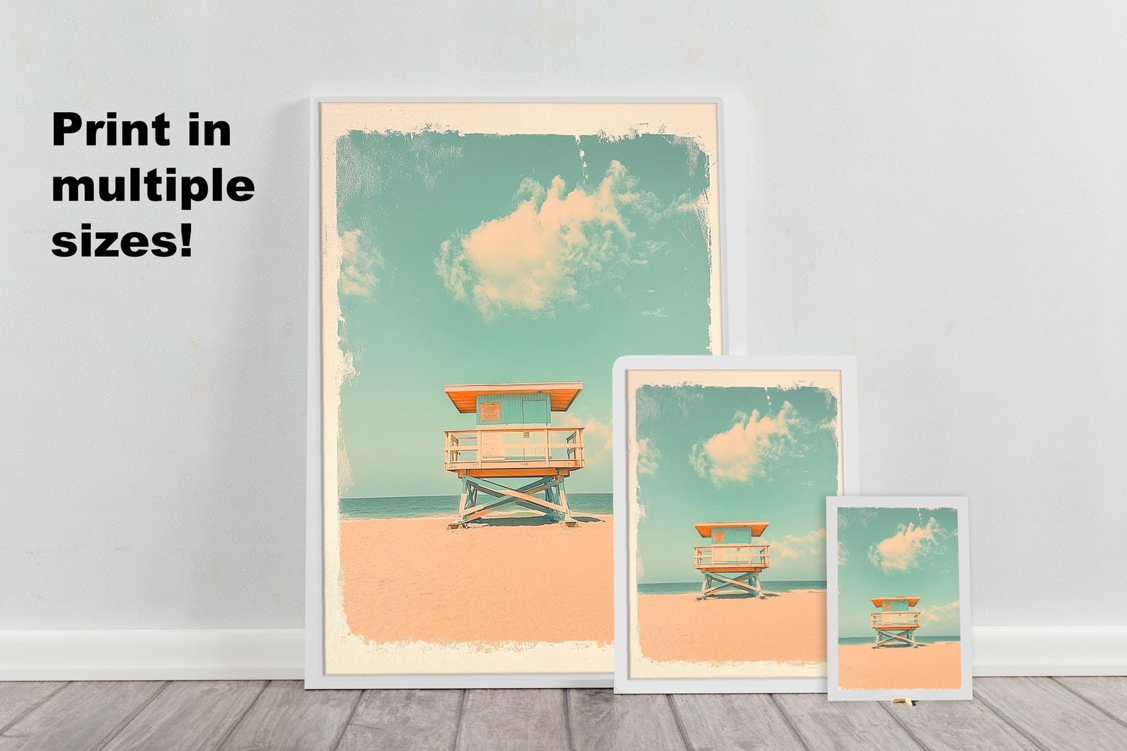 Retro Beach Wall Art Digital Download Coastal Printable Decor Vintage ...