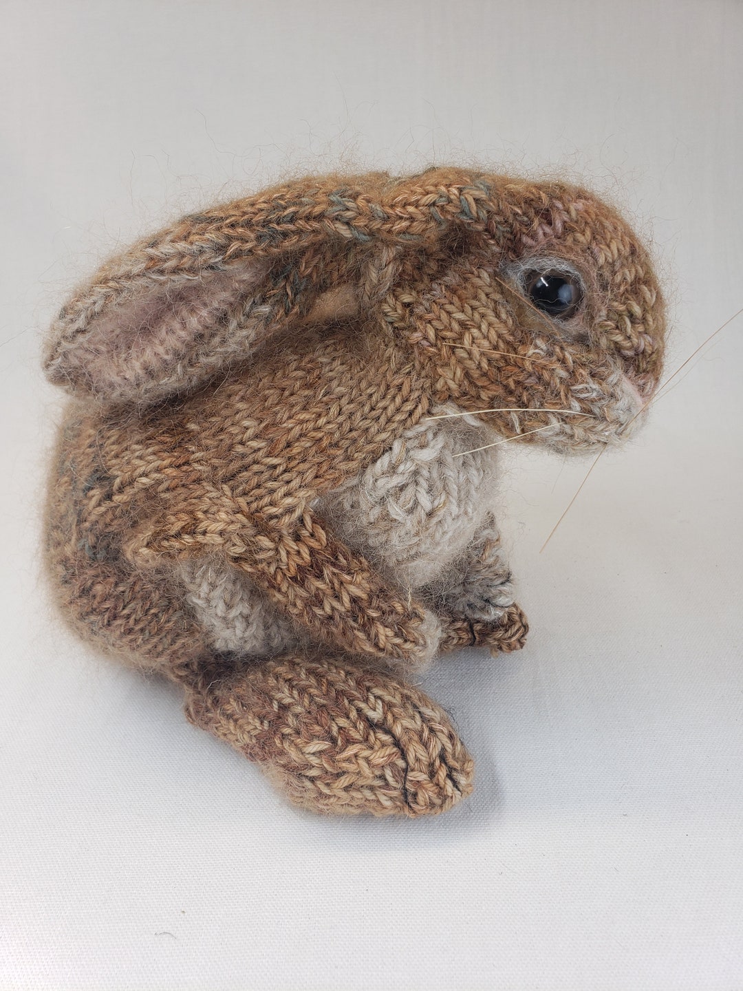 Realistic Knitted Chocolate Agouti Rex Bunny Rabbit Custom Pet Plush ...