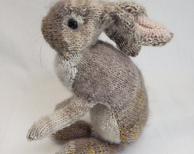 Realistic·• Knitted • Poseable Brown Wild Bunny Rabbit • Custom Pet ...