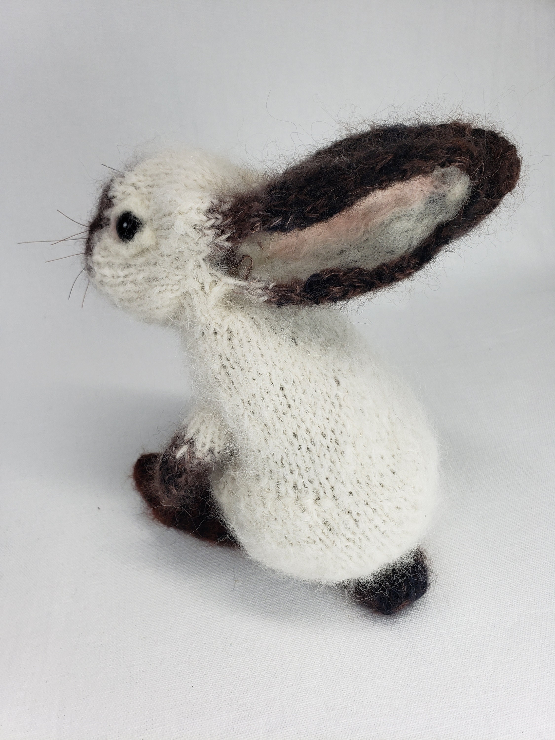Bunny Rabbit • Knitted • Realistic·• Standard Californian Rex Satin ...