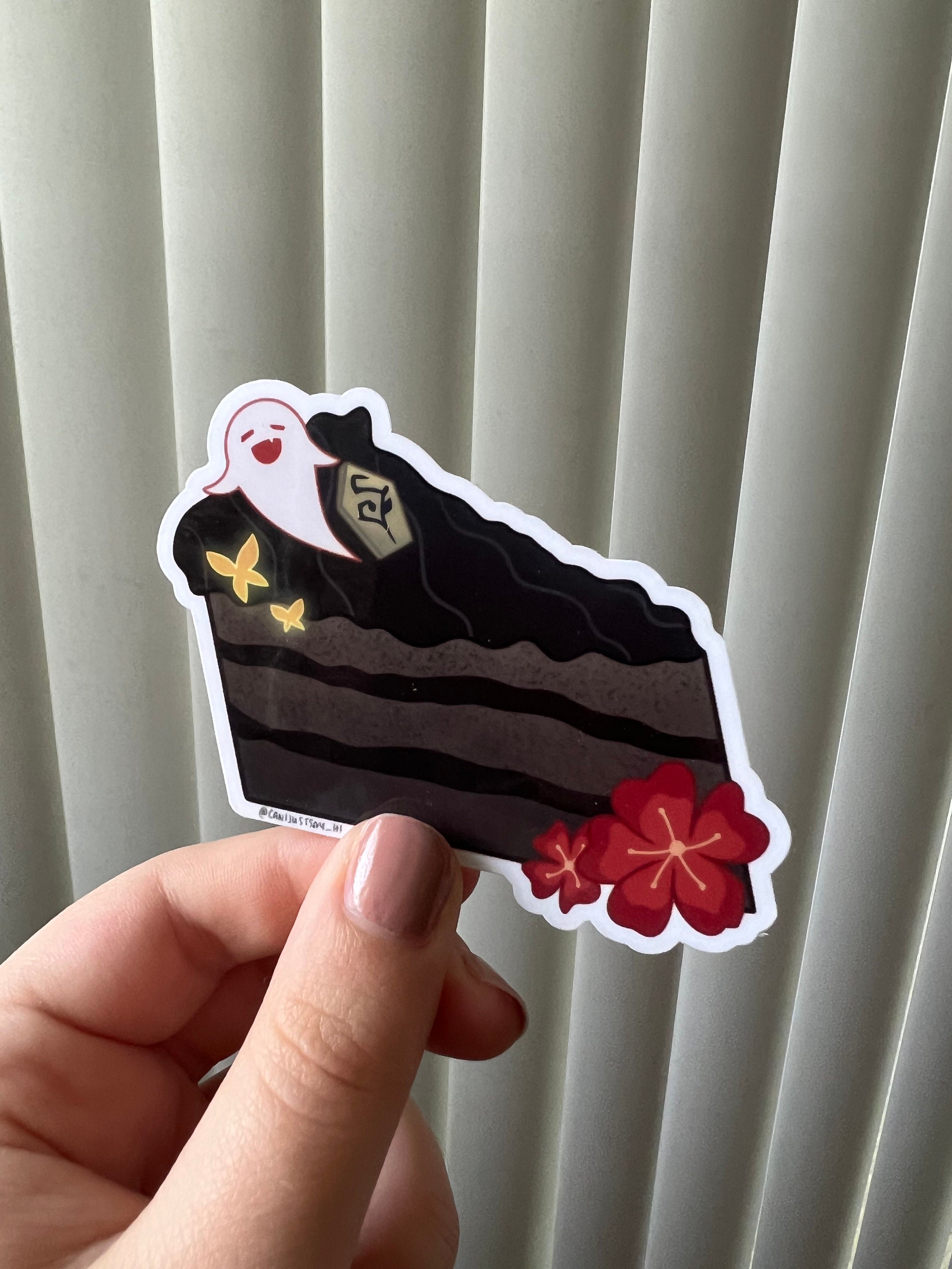 Genshin Impact Hu Tao Chocolate Cake Sticker - Etsy