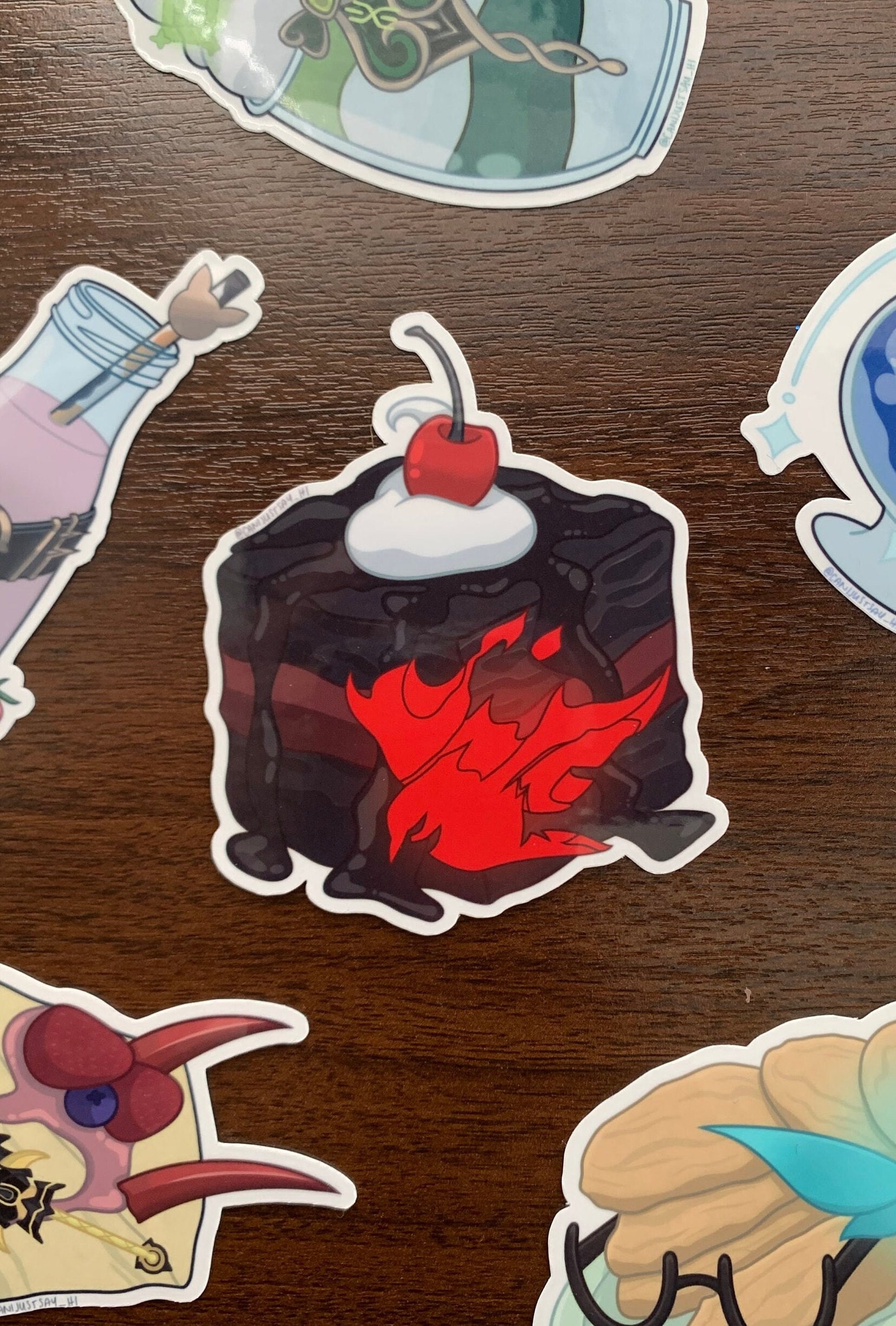 Genshin Impact Diluc Black Forest Cake Sticker - Etsy