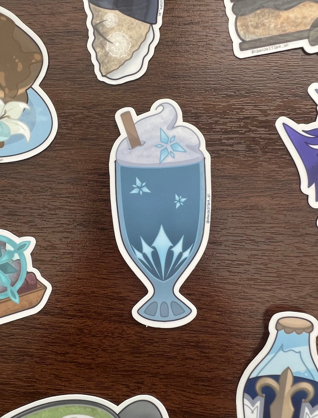 Genshin Impact Kaeya Milkshake Sticker - Etsy