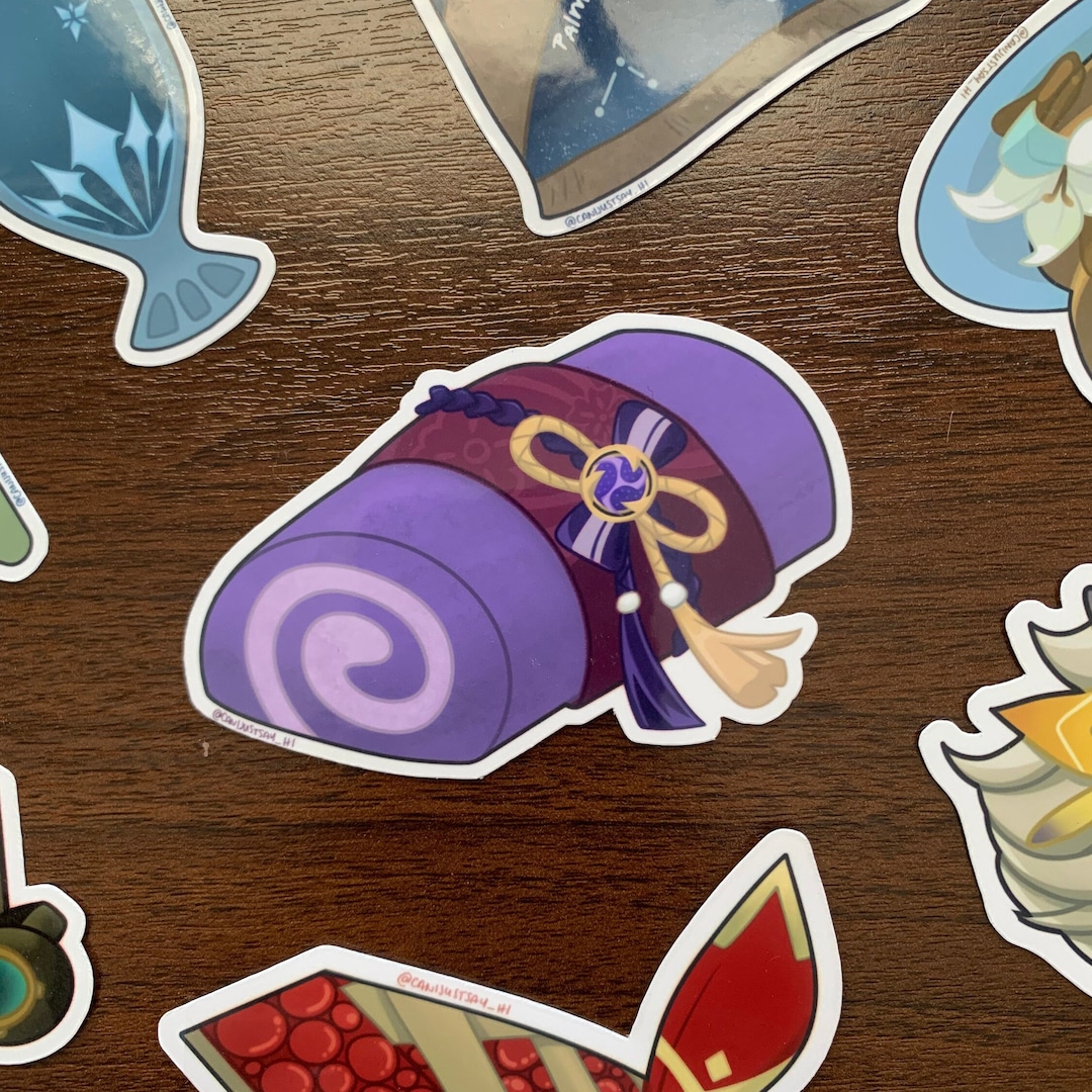 Genshin Impact Raiden Shogun Swiss Roll Sticker - Etsy