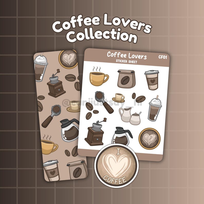 Coffee Lovers Matte Sticker Sheet - Etsy