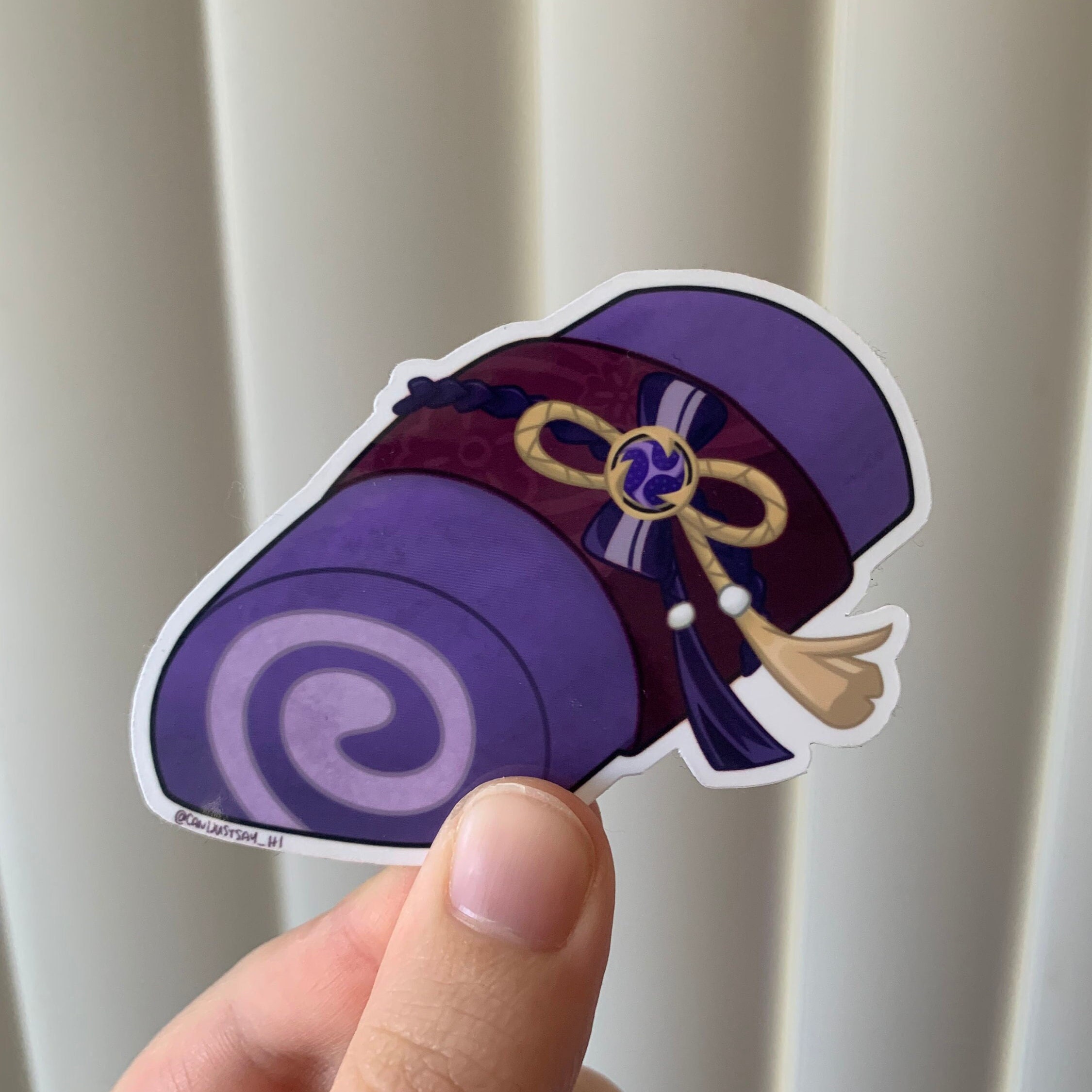 Genshin Impact Raiden Shogun Swiss Roll Sticker - Etsy