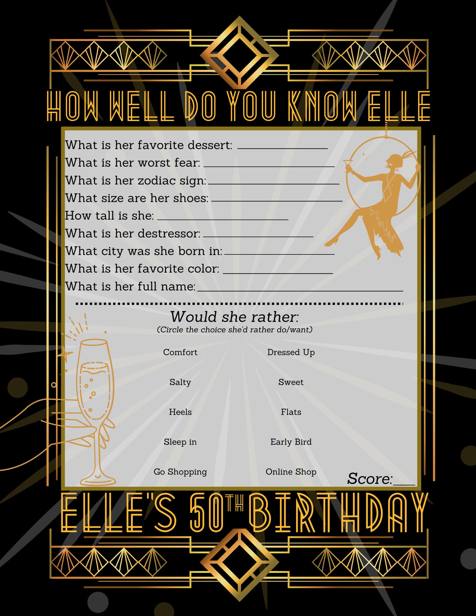 1920's Themed Party Birthday Games, Gatsby Themed Party Birthday Games ...