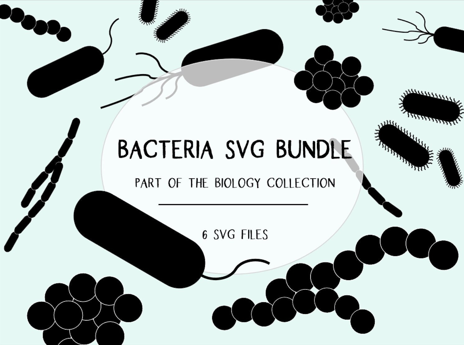 Bacteria SVG Bundle Microbiology Bacterium - Etsy