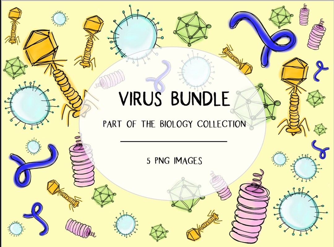 Virus Clip Art Bundle Biology Clip Art Collection - Etsy
