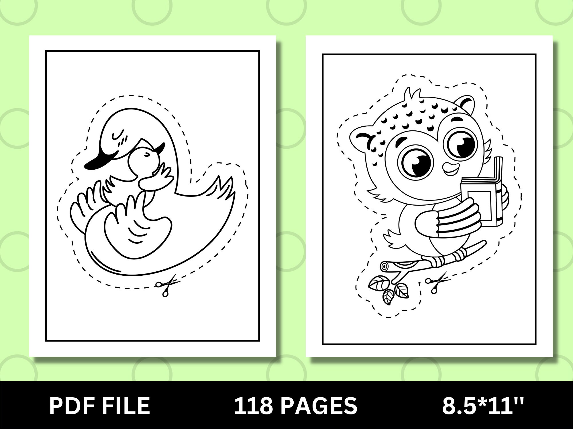 Animals Activity Book for Kids, 118 Printable Pages for Kids and ...