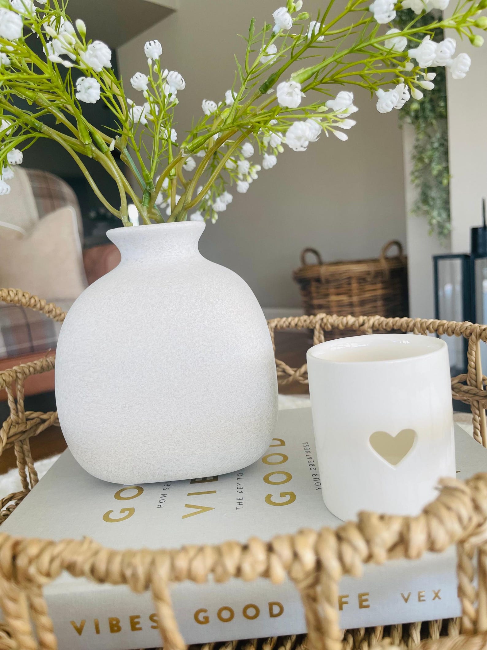 Tasha Textured Vase | Neutral Rustic Modern Country Style Vase | New ...