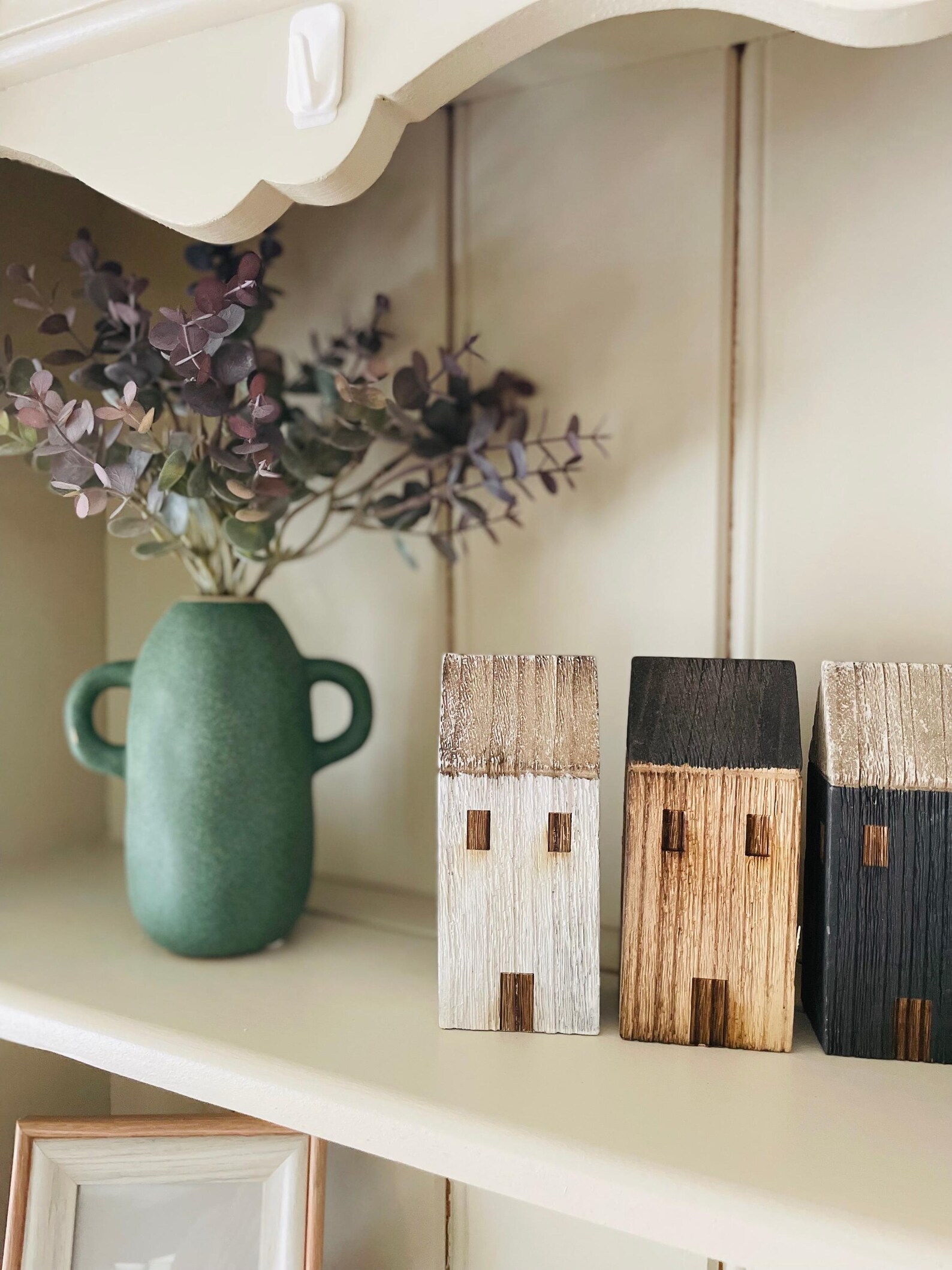 Wooden House Decorative Blocks - Set of 3, Rustic Country Home Decor ...