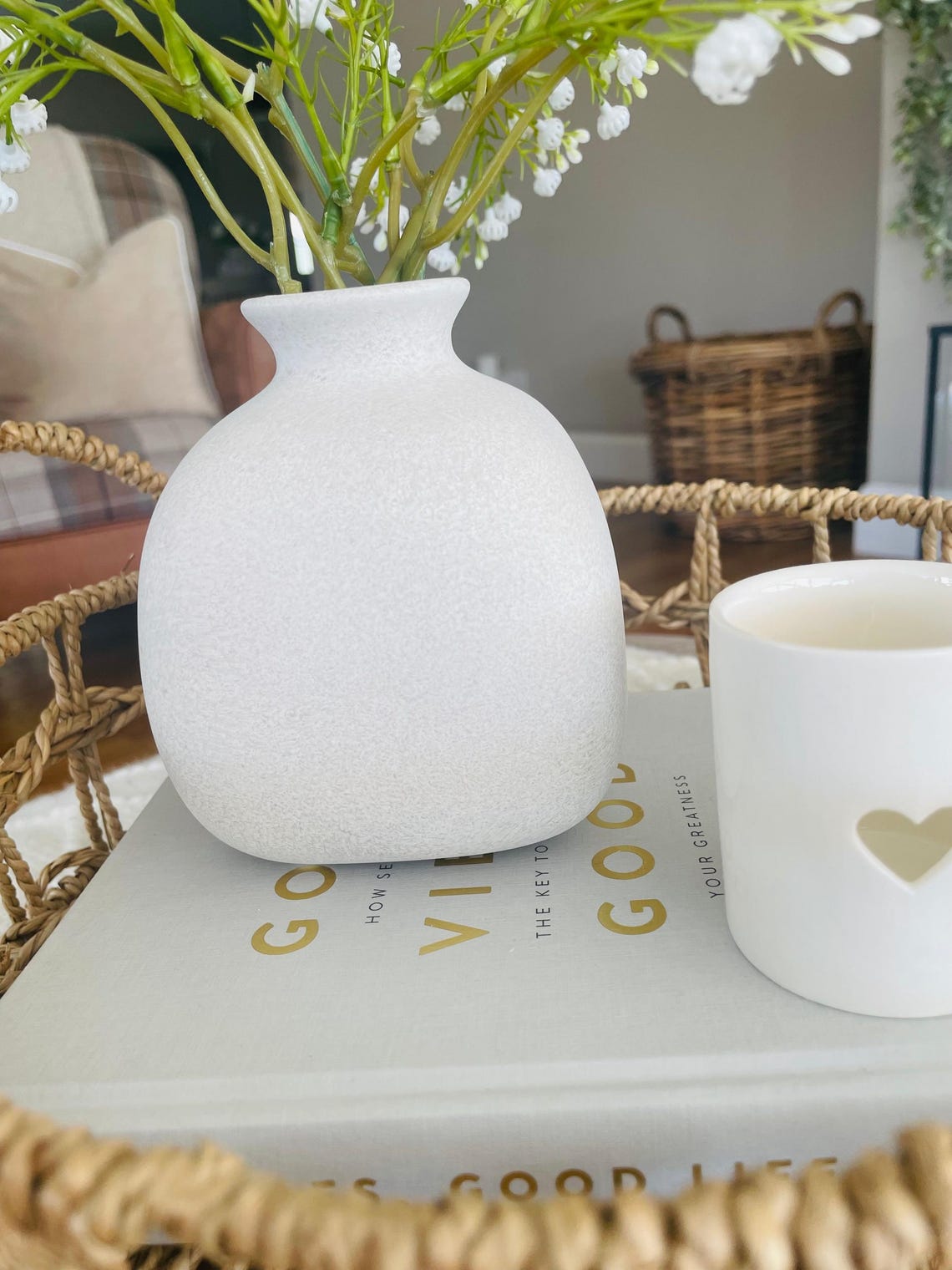 Tasha Textured Vase | Neutral Rustic Modern Country Style Vase | New ...