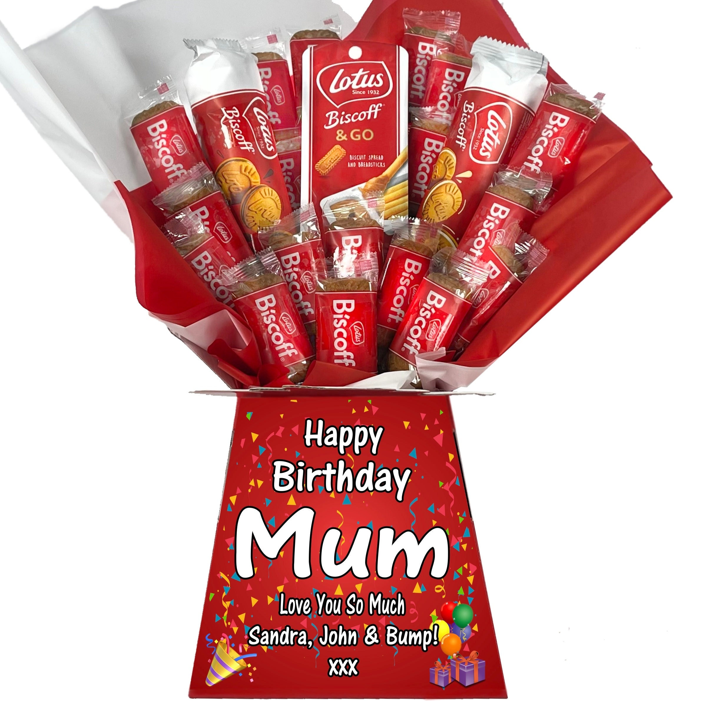Personalised Lotus Biscoff Biscuit Chocolate Bouquet/hamper/gift ...
