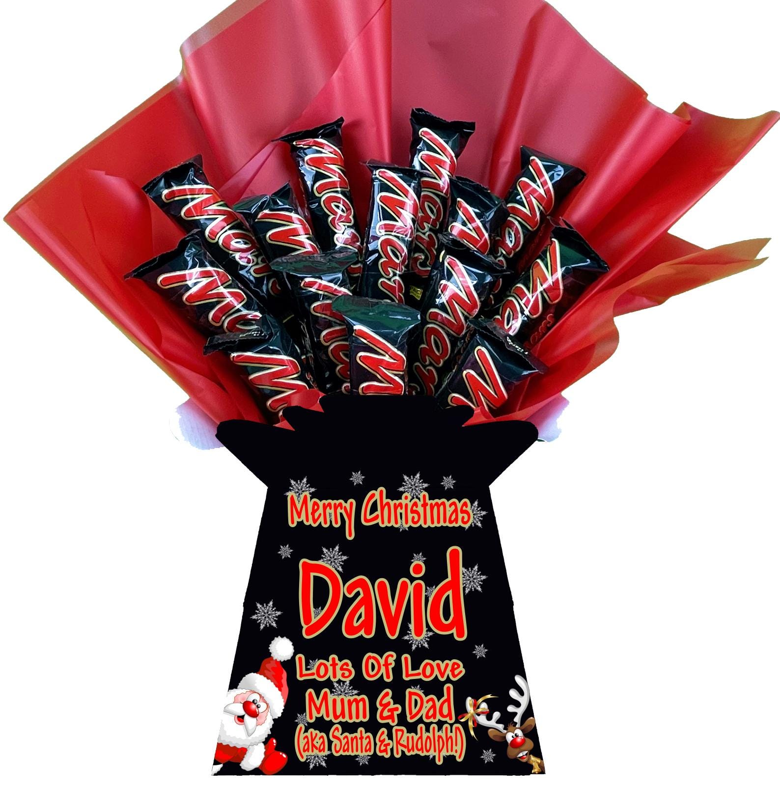 Personalised Mars Chocolate Bouquet/hamper/gift (birthday-christmas ...
