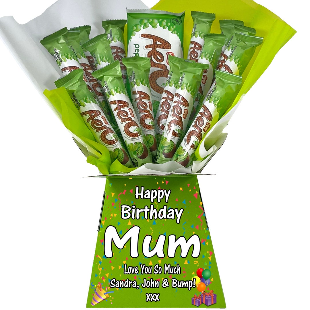 Personalised Mint Aero Chocolate Chocolate Bouquet/hamper/gift ...