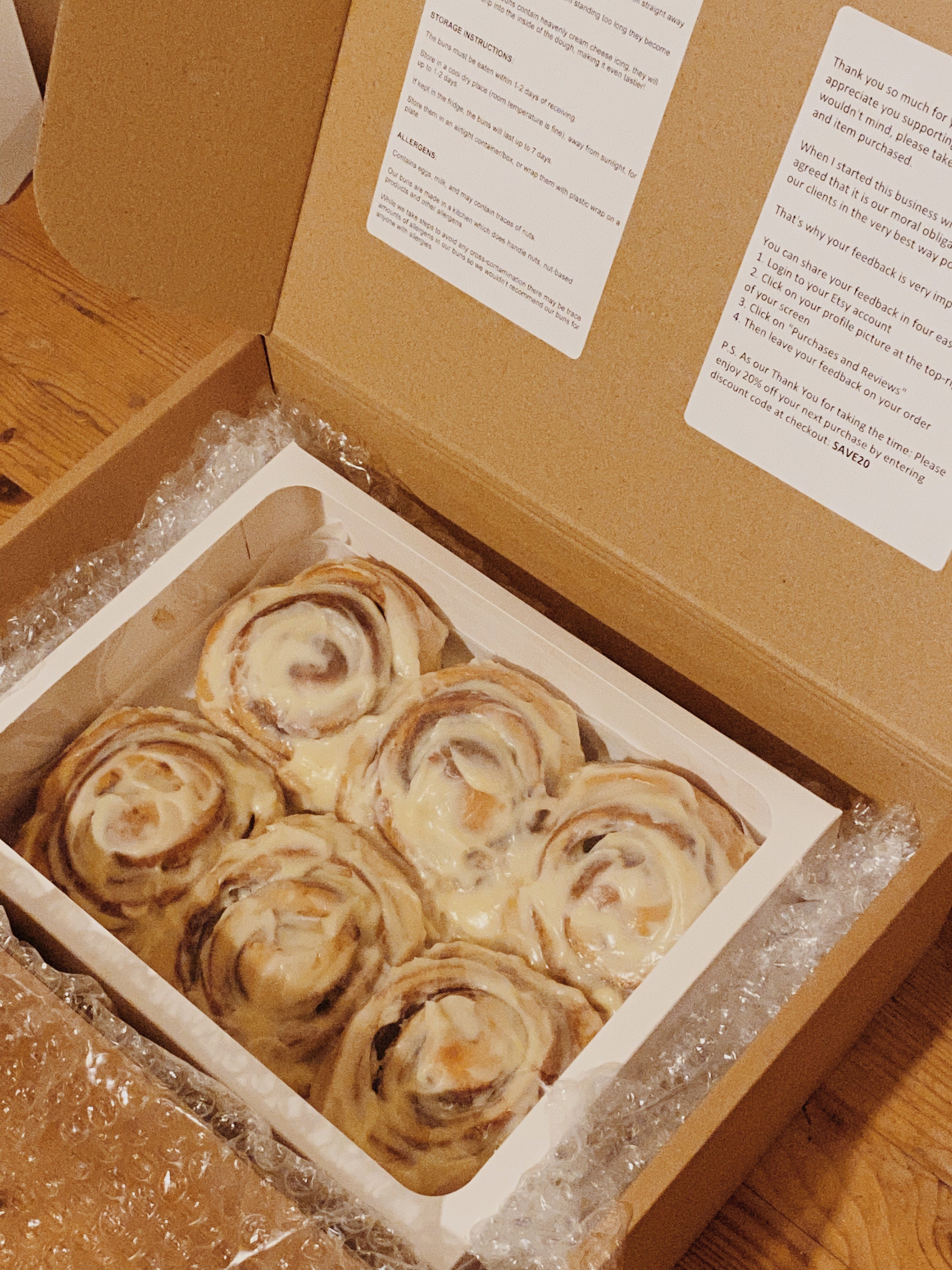 6 Classic Cinnamon Buns | UK Next-day Delivery | Birthdays & Christmas ...