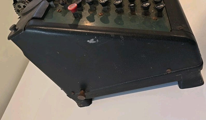 Vintage Monroe Mechanical Adding Machine – Early Office Calculator W ...