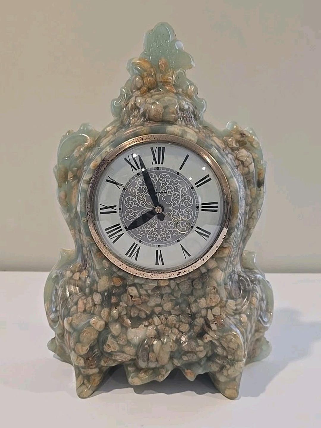 Vintage Retro Mantle Table Clock Vomit Clock Green Oddity MCM - Etsy