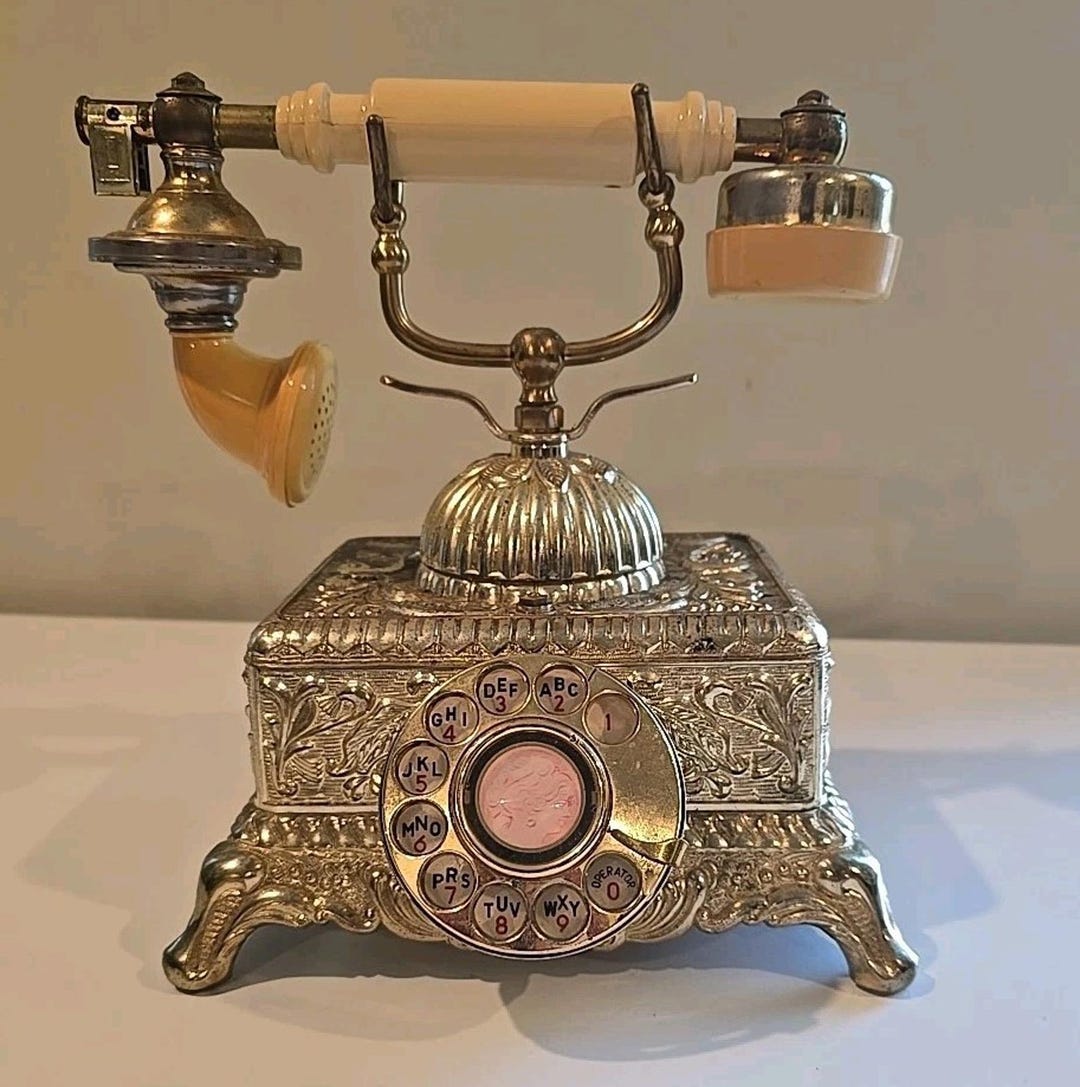 Vintage Telephone Rotary Baroque Made in Korea by Radio Shack Model 43 ...