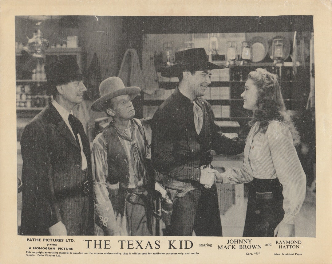 THE TEXAS KID 10 X 8 Original Movie Photo Lobby Card Johnny Mack Brown ...