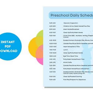 DAYCARE DAILY Schedules/childcare Center Printable Daycare Forms/infant ...