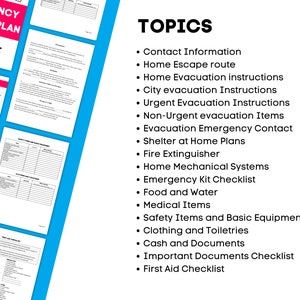 DAYCARE EMERGENCY PLAN, Child Care Center, Daycare Forms / Perfect for ...