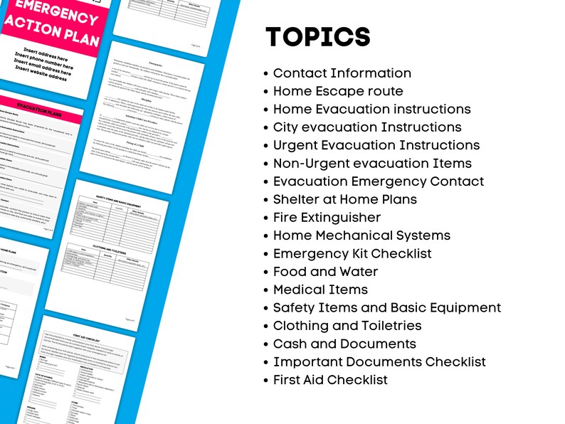 DAYCARE EMERGENCY PLAN, Child Care Center, Daycare Forms / Perfect for ...