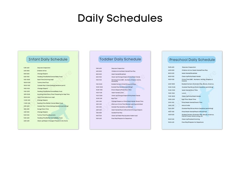 Daycare Forms Complete Package , Daycare Forms, Daycare Handbook ...