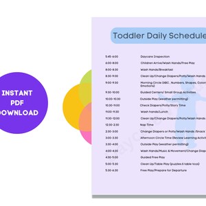 DAYCARE DAILY Schedules/childcare Center Printable Daycare Forms/infant ...