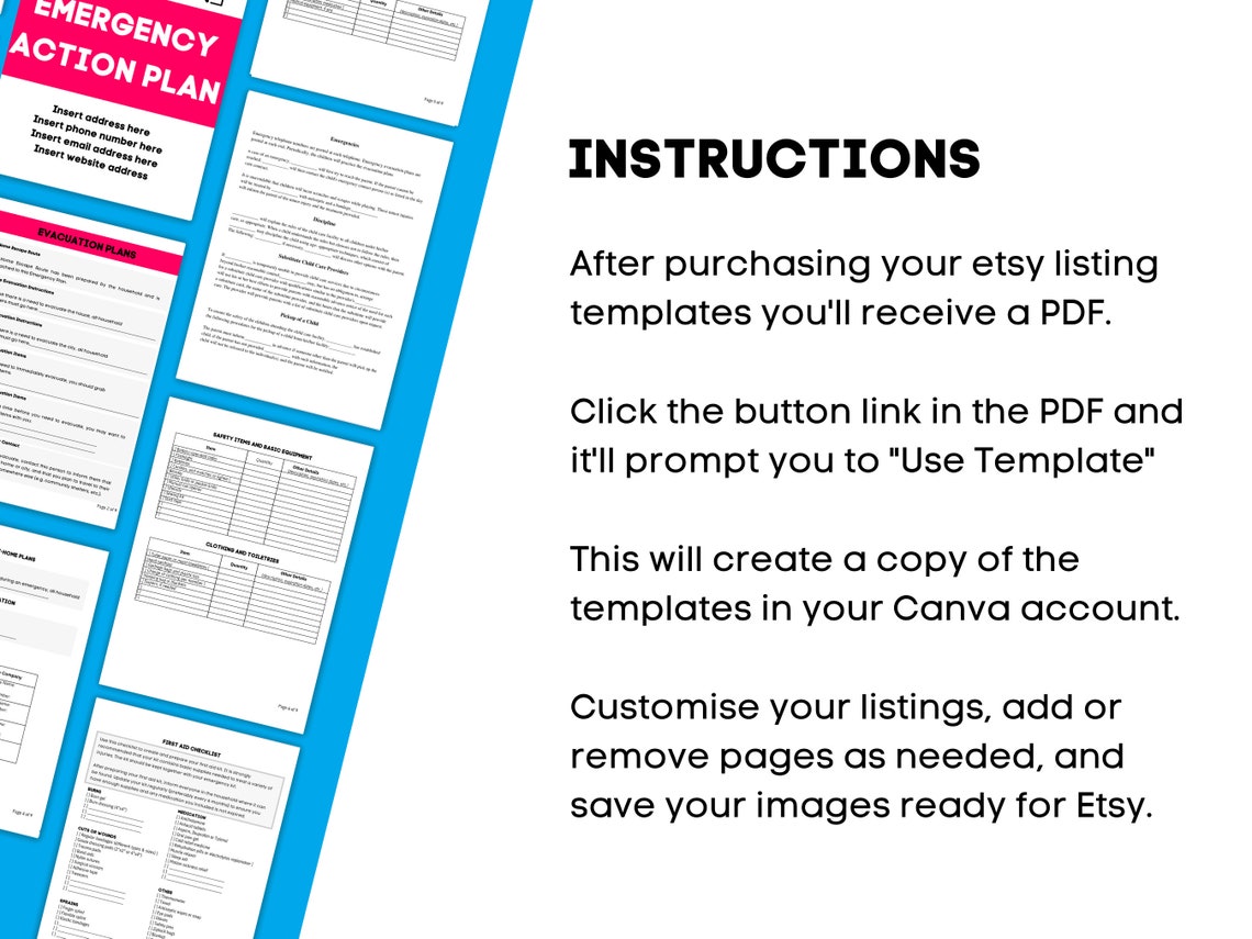 DAYCARE EMERGENCY PLAN, Child Care Center, Daycare Forms / Perfect for ...